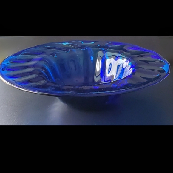 BLENKO | Art | Rare 25 Blenko Cobalt Blue Handcrafted Optic Art Glass ...